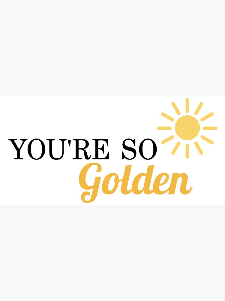 "Harry Styles Golden Sticker" Sticker by mandyrazon | Redbubble