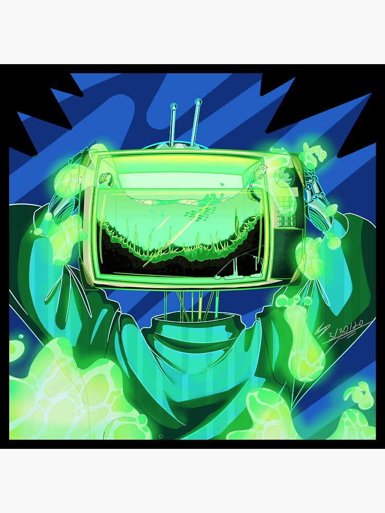 "TV head" Sticker for Sale by TheSnicSnack | Redbubble