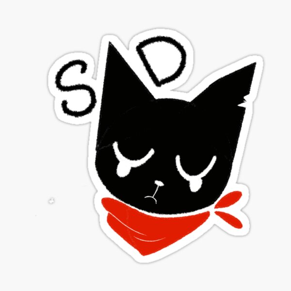 "Sad Cat" Sticker for Sale by ClayPony | Redbubble