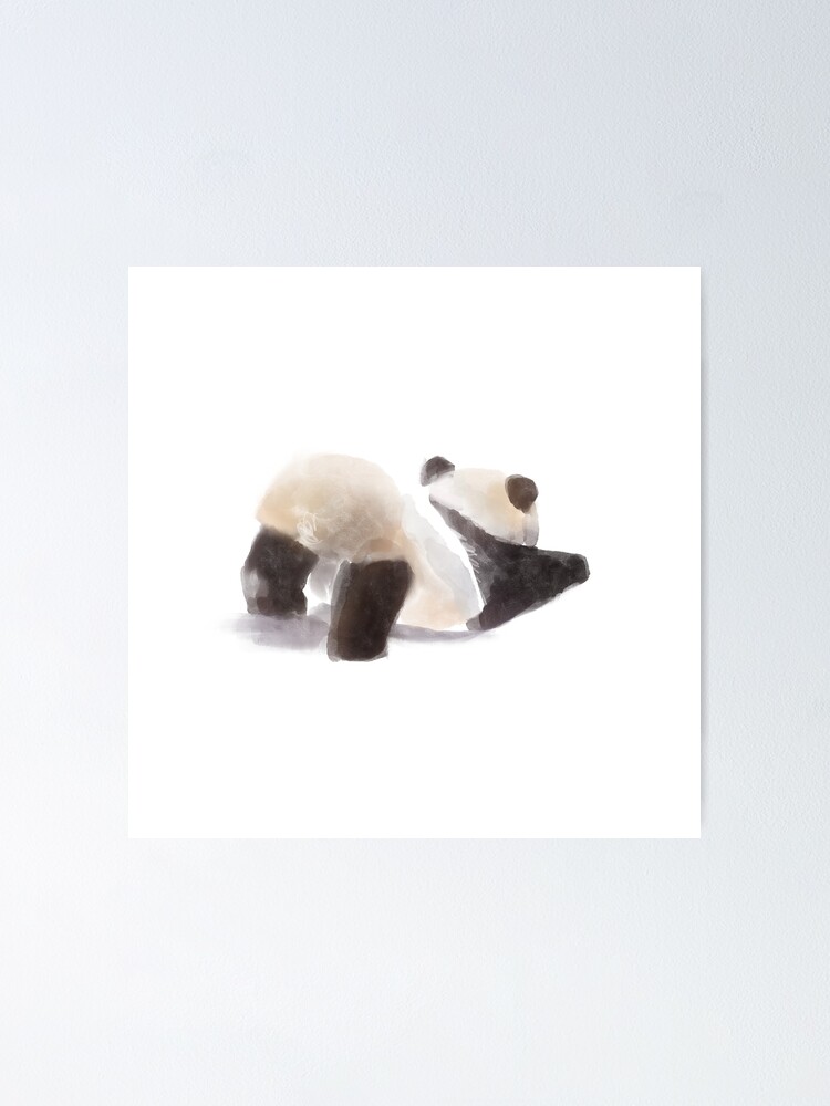 "Stretching Panda" Poster for Sale by Art-By-Jeeb | Redbubble