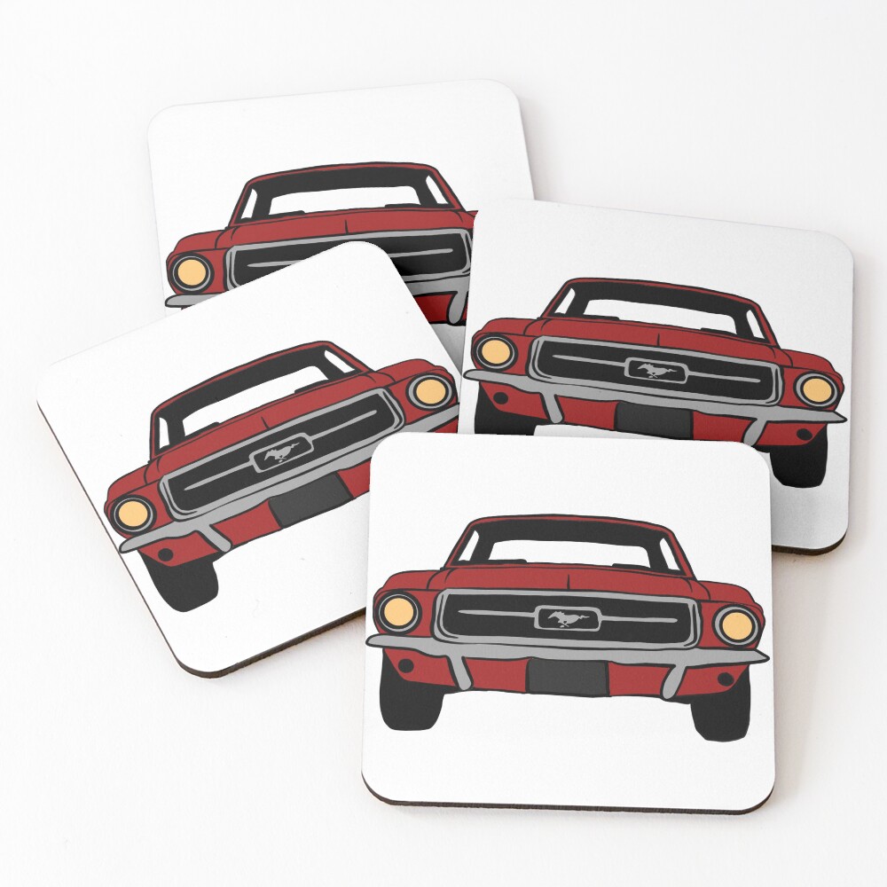 "1967 Ford Mustang Candy Apple Red" Sticker for Sale by kaylabeatty ...