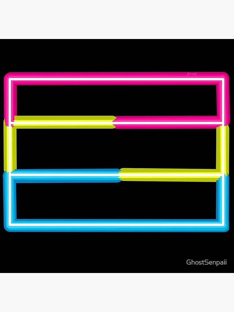 Neon Pansexual Flag Poster By Ghostsenpaii Redbubble