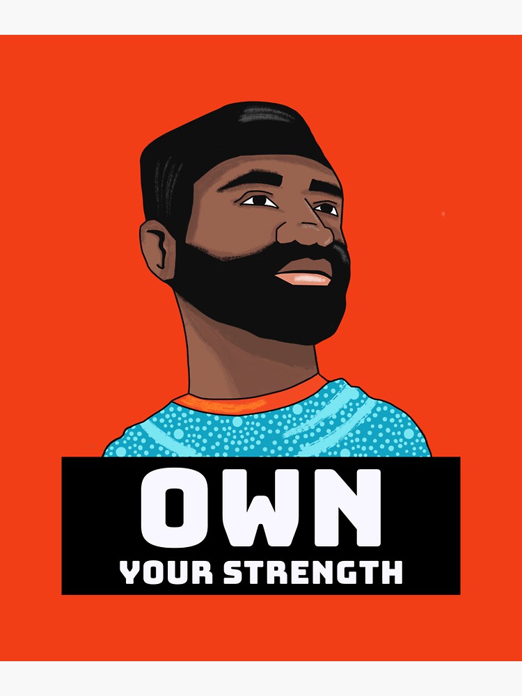 "Own Your Strength" Sticker for Sale by AladdinMktgs | Redbubble