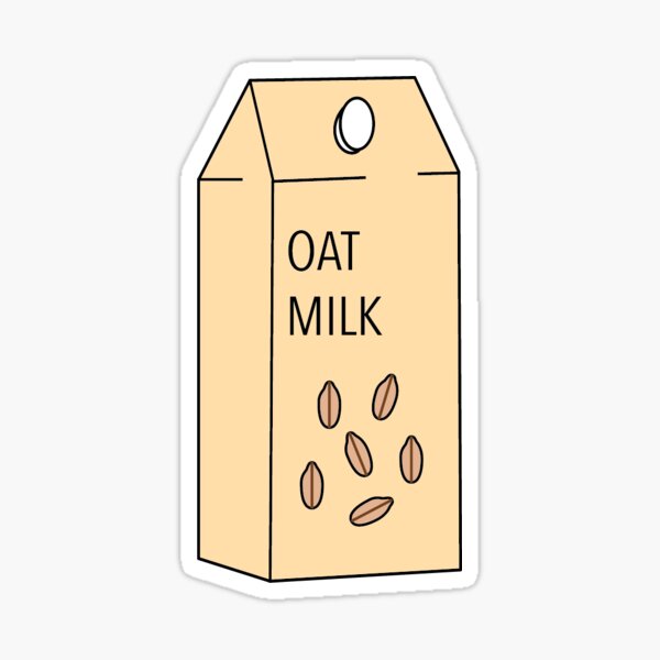 "Oat milk carton" Sticker for Sale by TheaAudrey | Redbubble