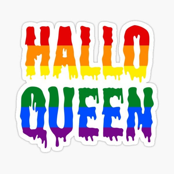 "Halloqueen - Gay Halloween LGBT Rainbow Pride" Sticker for Sale by ...