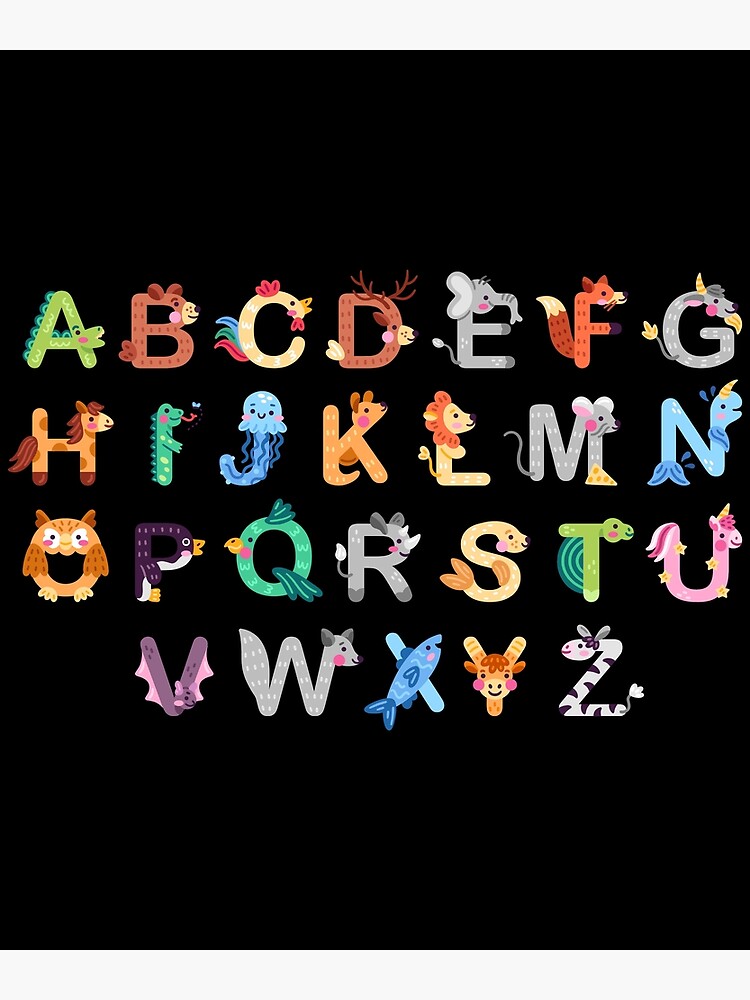 "Animal alphabet back to school" Poster by awesomedesignrd | Redbubble