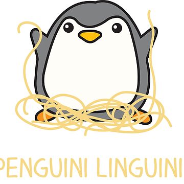 "Penguini Linguini, Spaghetti, Pasta penguin" Sticker for Sale by ...