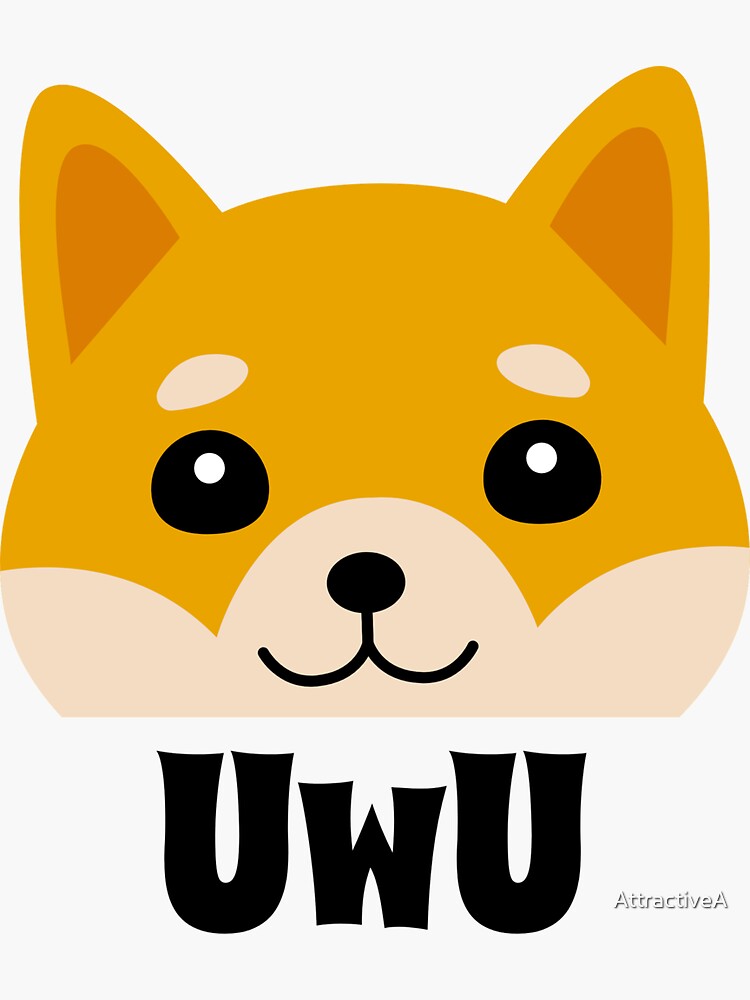 "UwU fox puppy" Sticker by AttractiveA | Redbubble