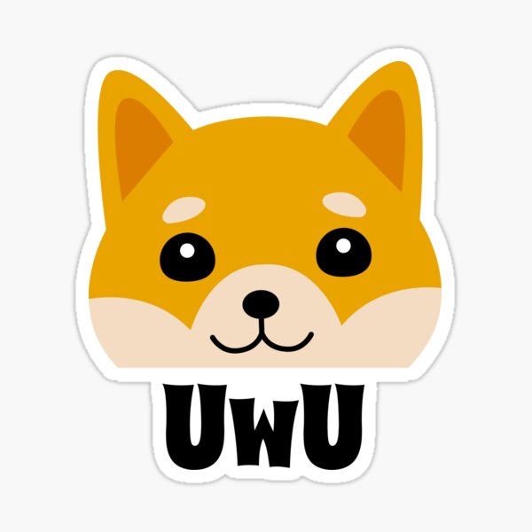 "UwU fox puppy" Sticker by AttractiveA | Redbubble