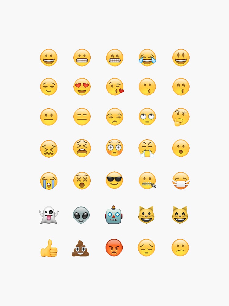 "Mega Emoji Sticker Pack" Sticker for Sale by greenn123 | Redbubble