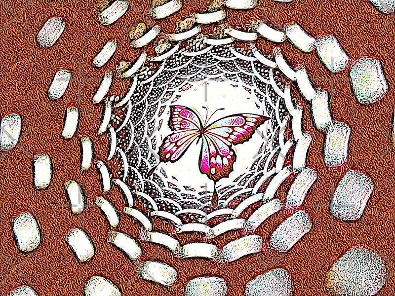 "Butterfly flying into a portal" by helenkaiy | Redbubble