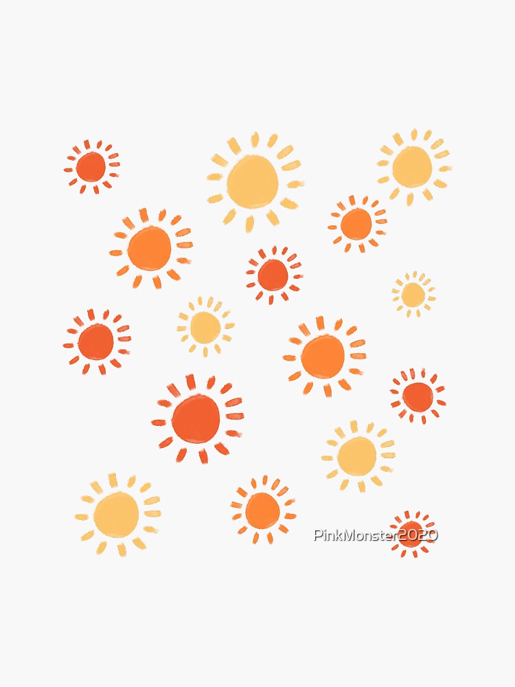 "small sun package stickers" Sticker for Sale by PinkMonster2020 ...