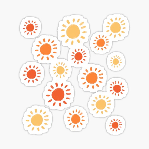"small sun package stickers" Sticker for Sale by PinkMonster2020 ...