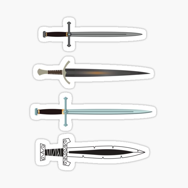 "Medieval Swords Sticker Pack" Sticker for Sale by CeasarBratz | Redbubble