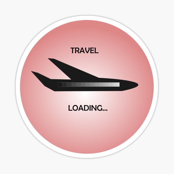 "Travel loading - airplane mode black edition" Sticker for Sale by ...