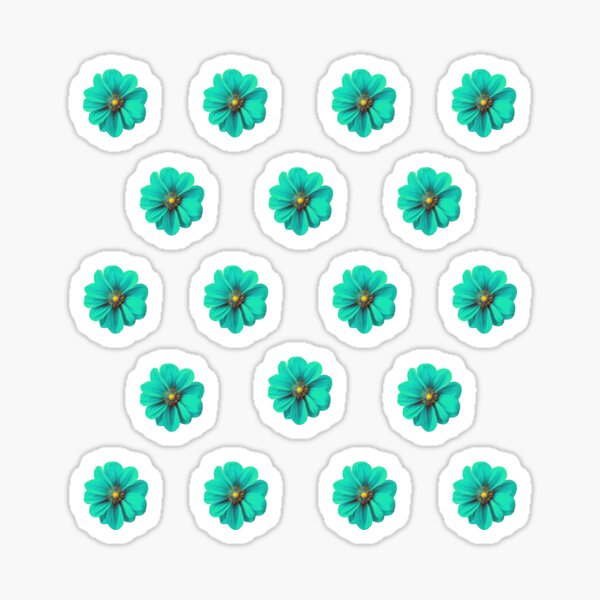 "Turquoise Flower Pack" Sticker by Peony-Designs | Redbubble