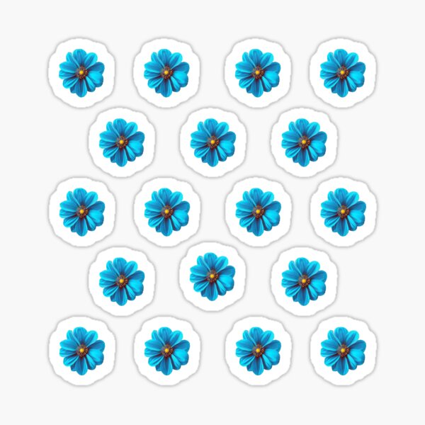 "Blue Flower Pack" Sticker for Sale by Peony-Designs | Redbubble