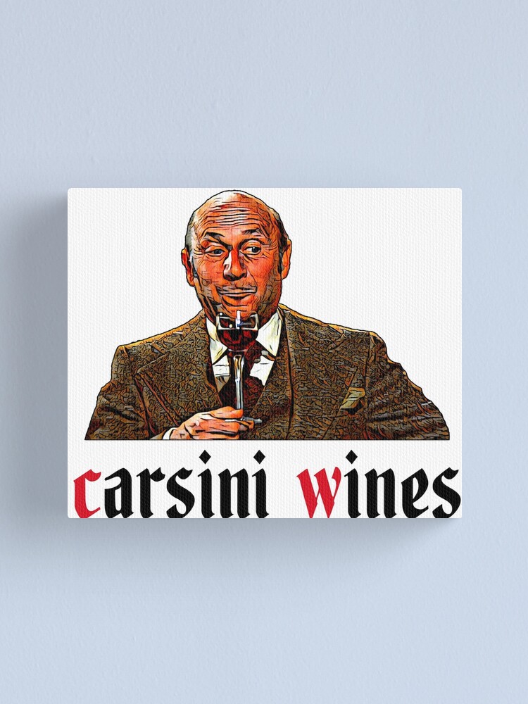 "Trinken Sie Carsini Wein" Leinwanddruck von HerrObst | Redbubble