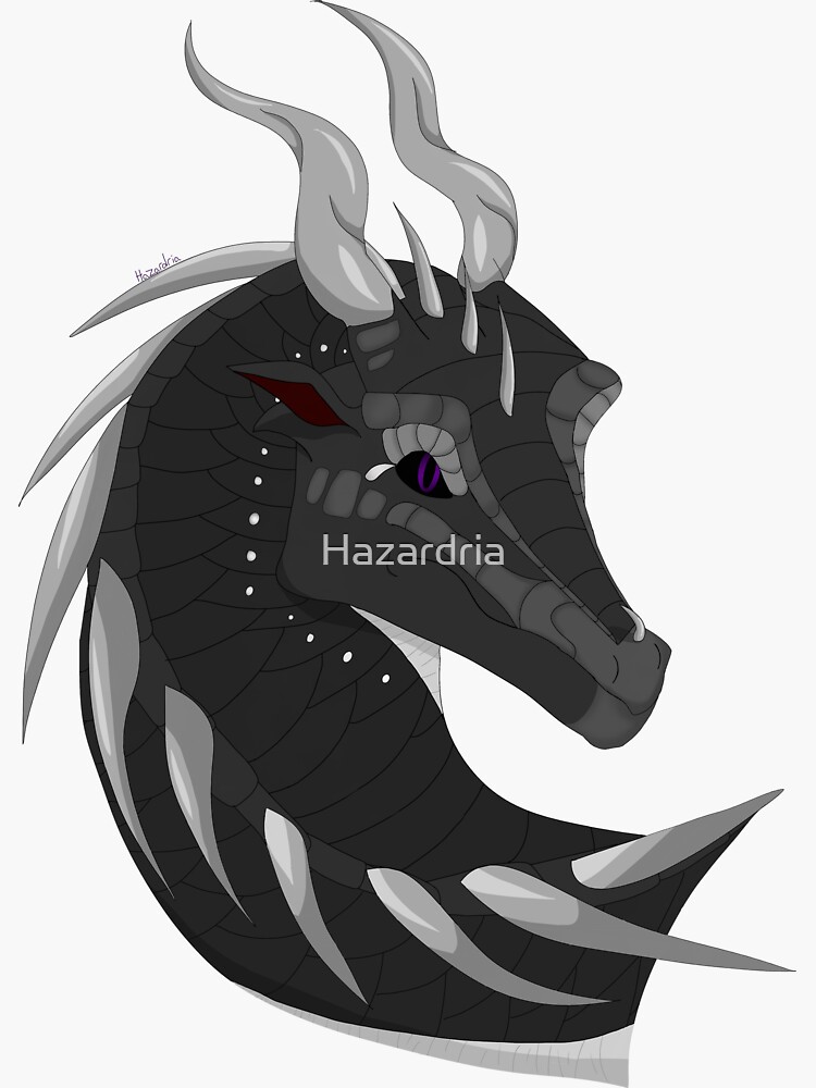 "Darkstalker - Wings of Fire" Sticker by Hazardria | Redbubble