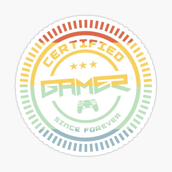 "Certified GAMER Logo / Vintage Retro style / Gaming champion / Legend ...
