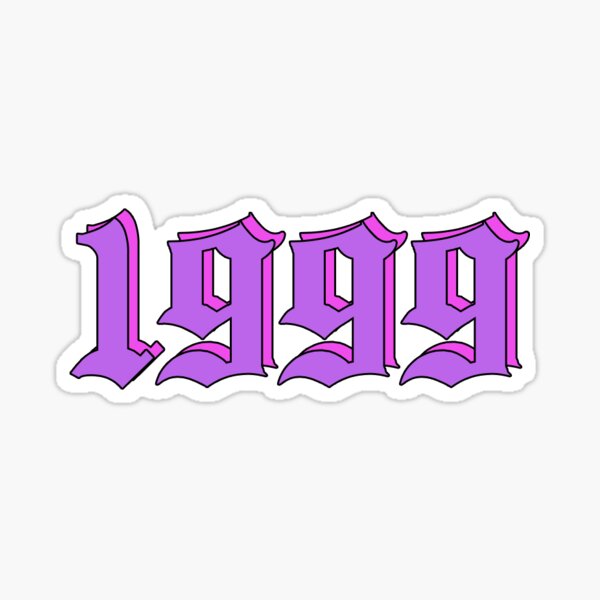 "'1999' " Sticker for Sale by camillacscott | Redbubble
