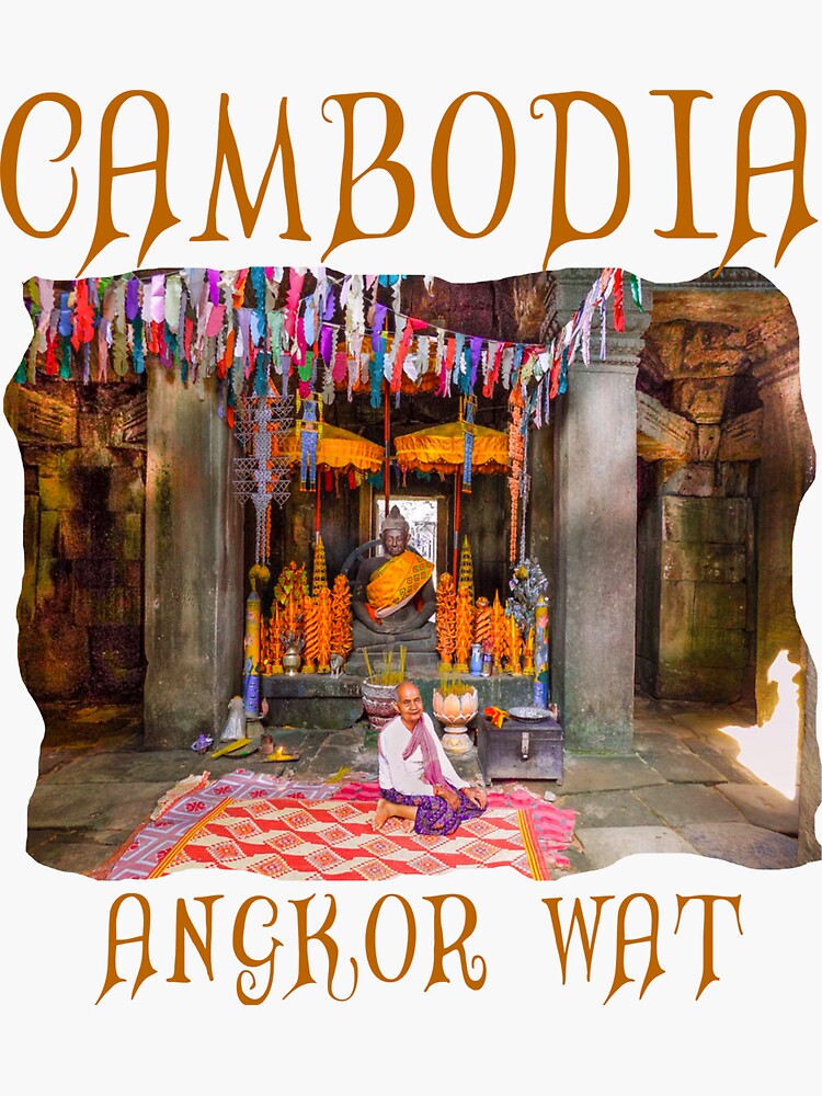 "Angkor Wat, Cambodia, Temple, Budda" Sticker for Sale by ThommyBLN ...