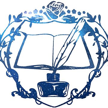 "Ascendance of a Bookworm - Myne's crest with blue stars" Acrylic Block ...