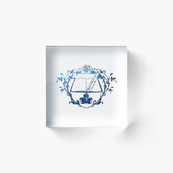 "Ascendance of a Bookworm - Myne's crest with blue stars" Acrylic Block ...