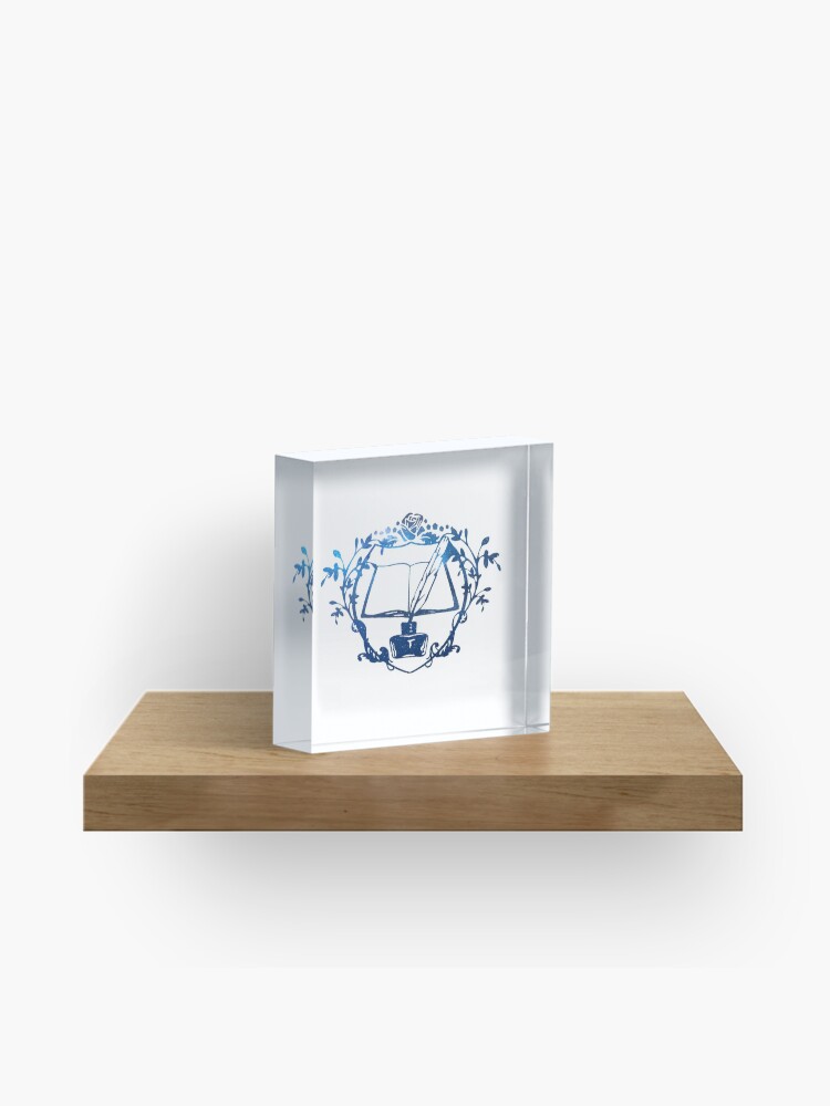 "Ascendance of a Bookworm - Myne's crest with blue stars" Acrylic Block ...