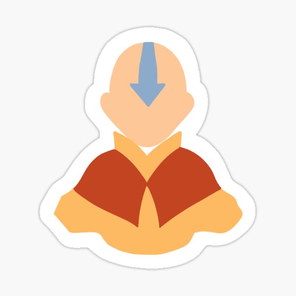 "Aang Avatar The Last Airbender" Sticker by KimberlyRDesign | Redbubble