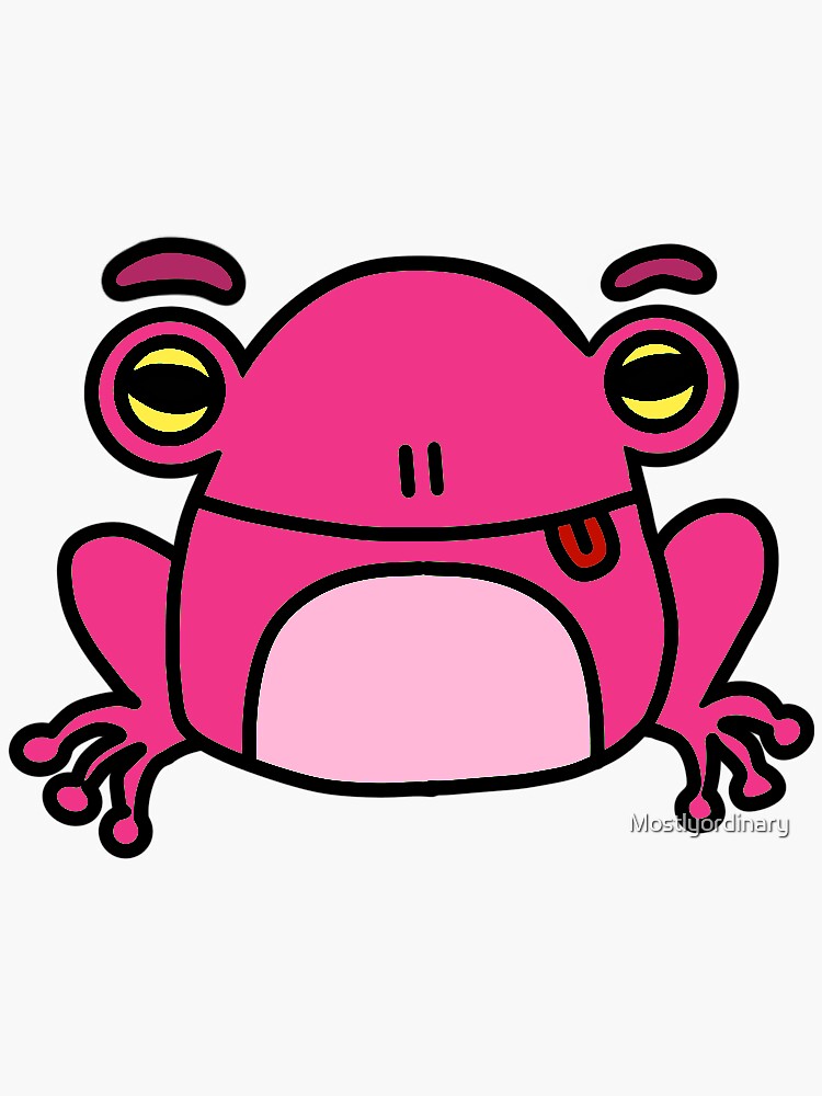 "Greg the Frog...but pink" Sticker by Mostlyordinary | Redbubble