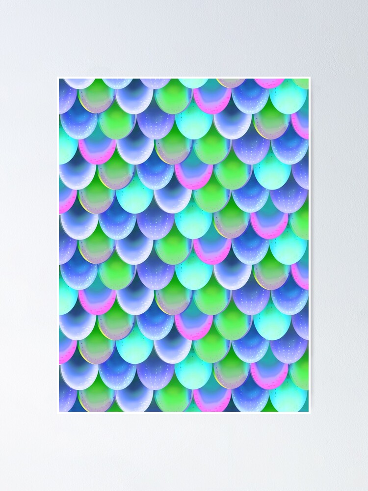 "Light Blue Scales" Poster by Rosie-Alice | Redbubble