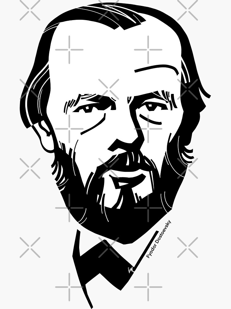 "Fyodor Dostoevsky" Sticker by irinaivanova | Redbubble