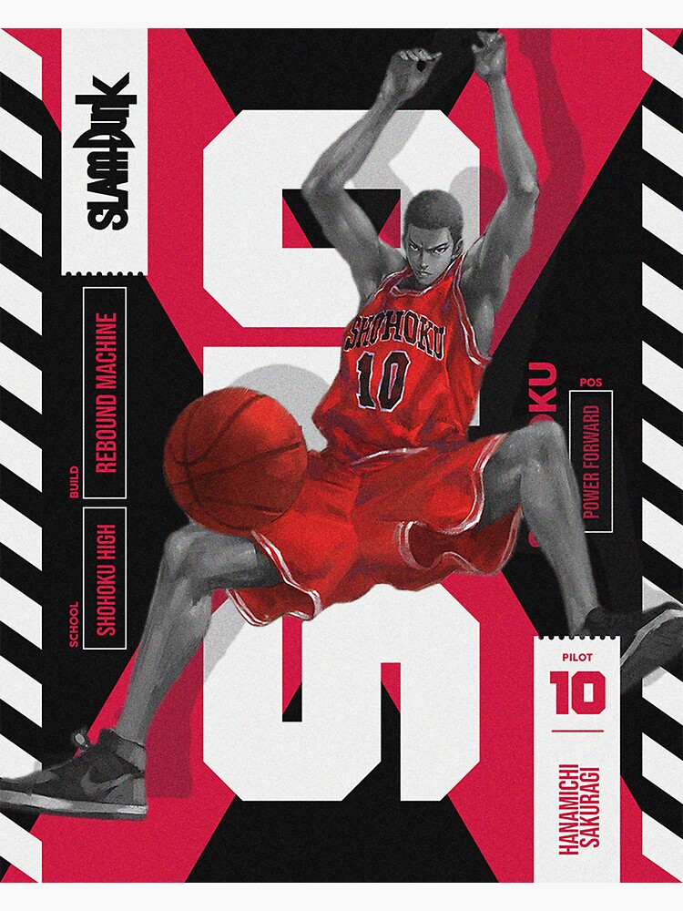 "Slamdunk - Hanamichi Sakuragi (Shohoku)" Sticker for Sale by ...
