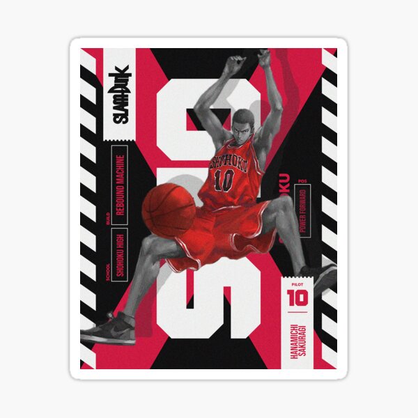 "Slamdunk - Hanamichi Sakuragi (Shohoku)" Sticker for Sale by ...