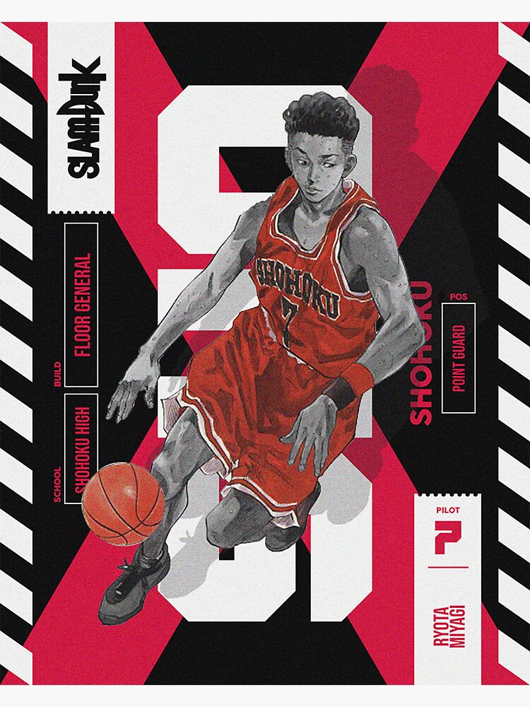 "Slamdunk - Ryota Miyagi (Shohoku)" Sticker for Sale by baconmastery ...