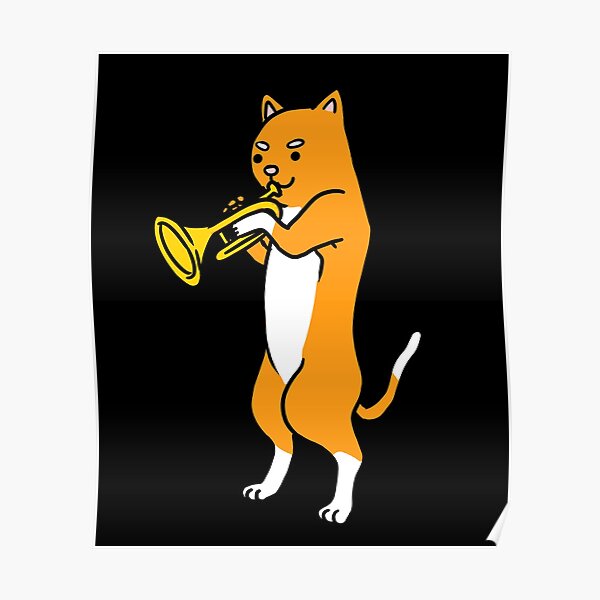 Trumpet Cat Posters | Redbubble