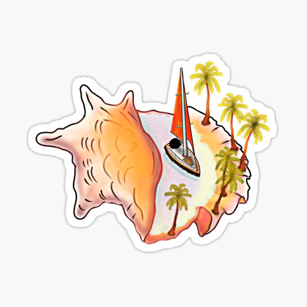 "Conch Shell" Sticker for Sale by MrPrestige | Redbubble