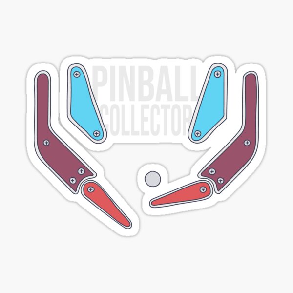 "Pinball Collector Text - Pop Bumpers - Vintage Arcade" Sticker for ...