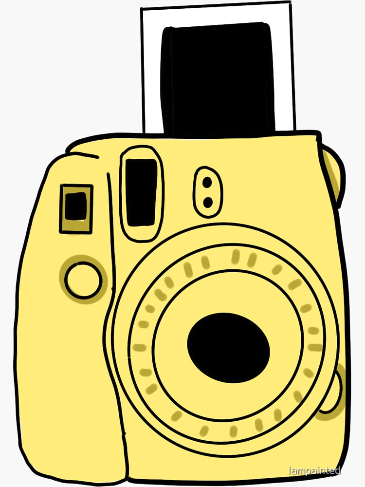 "Yellow Polaroid Camera " Sticker by Iampainted | Redbubble
