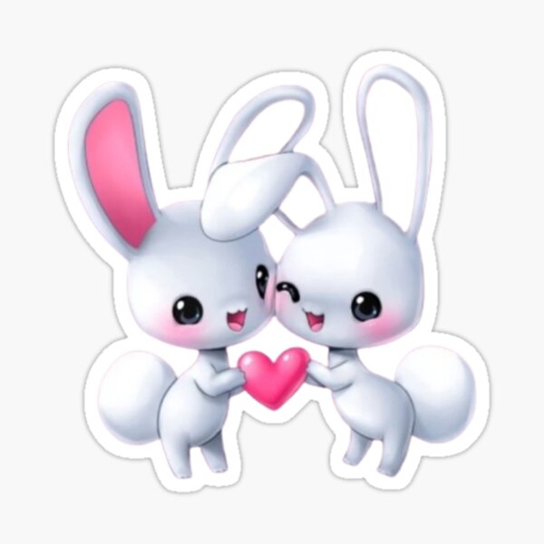 "Anime Cute Rabbit" Sticker for Sale by Shrikant18 | Redbubble