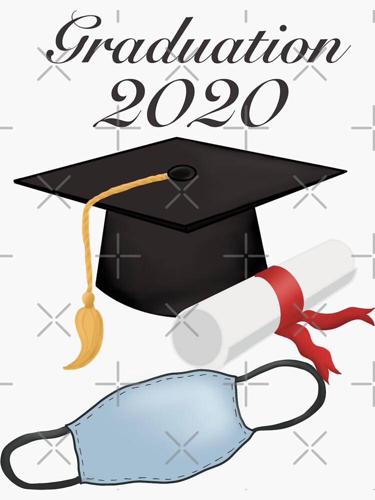 "Graduation 2020 Cap and Mask" Sticker for Sale by ToriaScarlett ...