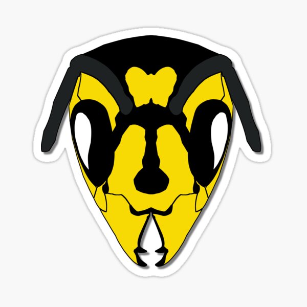 "Abstract Common Wasp Face" Sticker by ByArtfulFox | Redbubble