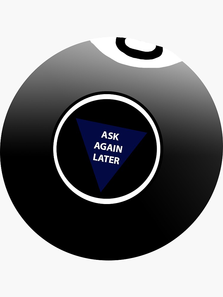 "Magic Eight Ball Sticker" Sticker by madelinediffee | Redbubble