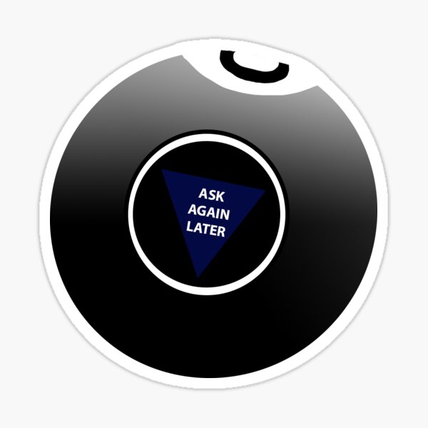 "Magic Eight Ball Sticker" Sticker by madelinediffee | Redbubble