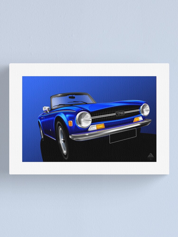 "Poster artwork - Triumph TR6" Canvas Print by RJWautographics | Redbubble