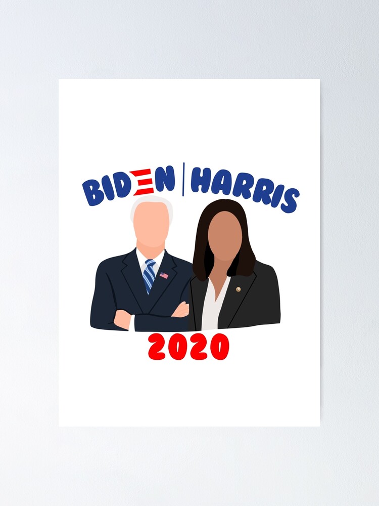 "Biden Harris 2020 Vote Illustration Drawing" Poster by aimeedesigns ...