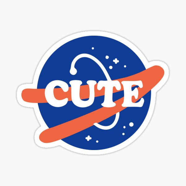 "Cute NASA Logo" Sticker for Sale by FruitBerries | Redbubble