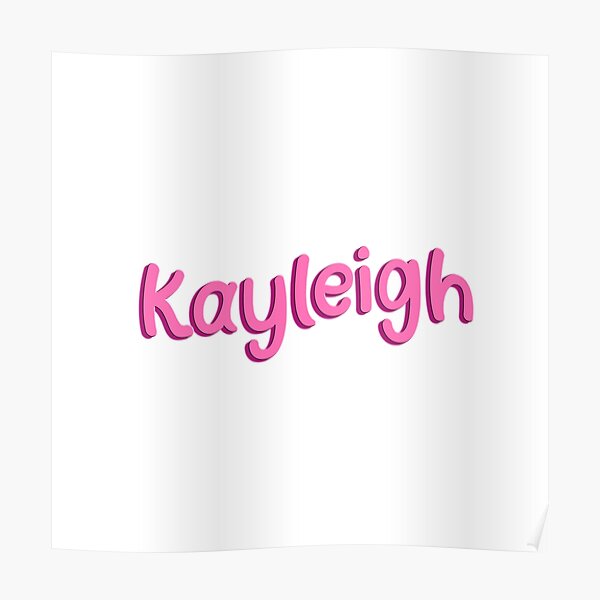 Póster «Etiqueta engomada personalizada del nombre de Kayleigh Rosa» de ...