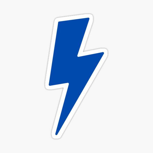 "shocking blue lightning bolt" Sticker for Sale by artiswhatido | Redbubble